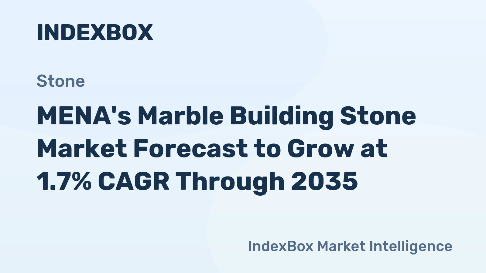 MENA's Marble Building Stone Market Forecast to Grow at 1.7% CAGR Through 2035