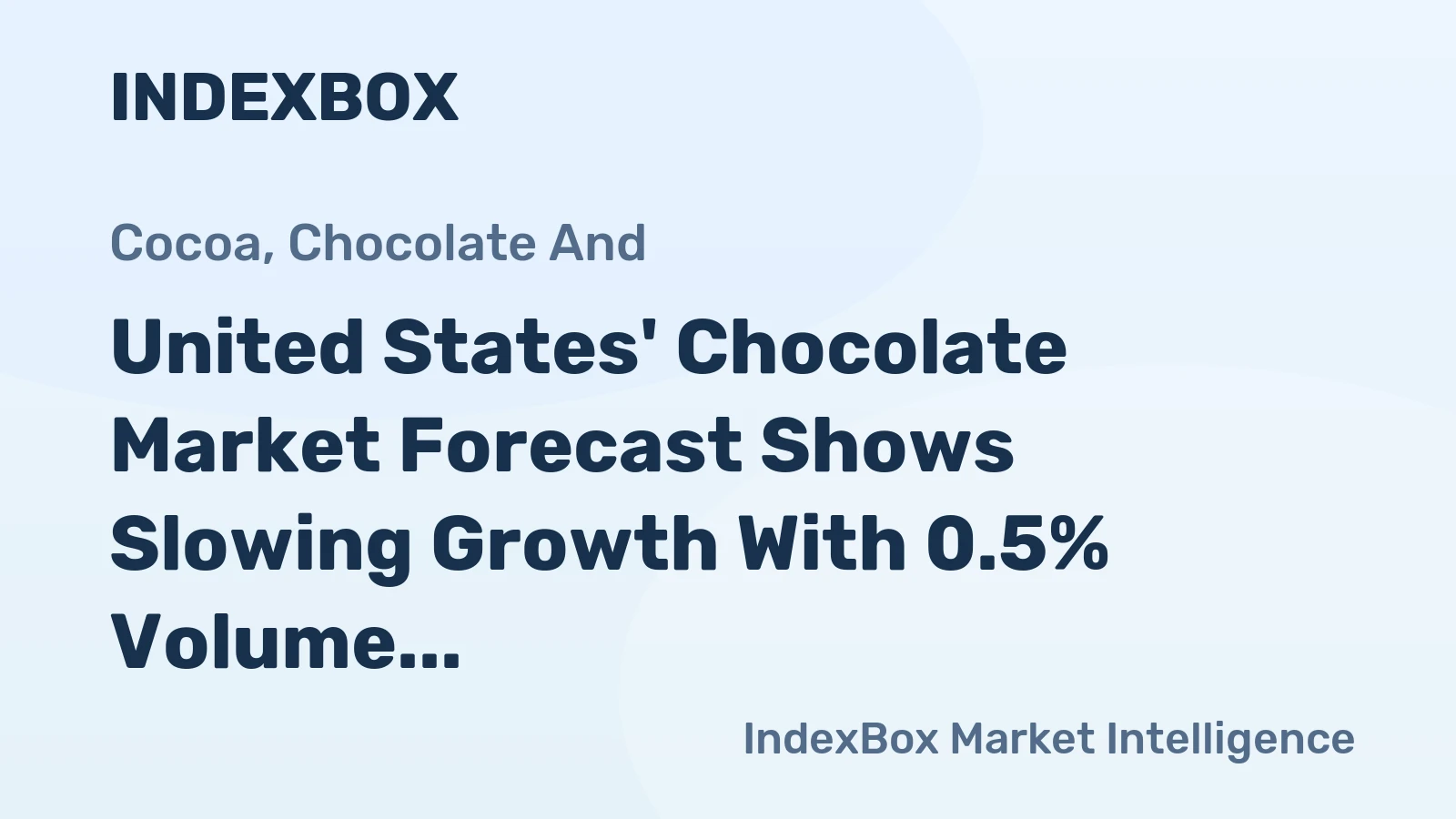 United States' Chocolate Market Forecast Shows Slowing Growth With 0.5% Volume CAGR Through 2035