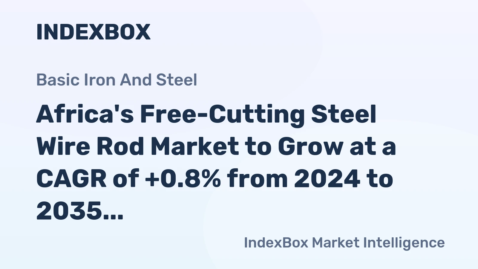 Africa's Free-Cutting Steel Wire Rod Market to Grow at a CAGR of +0.8% from 2024 to 2035