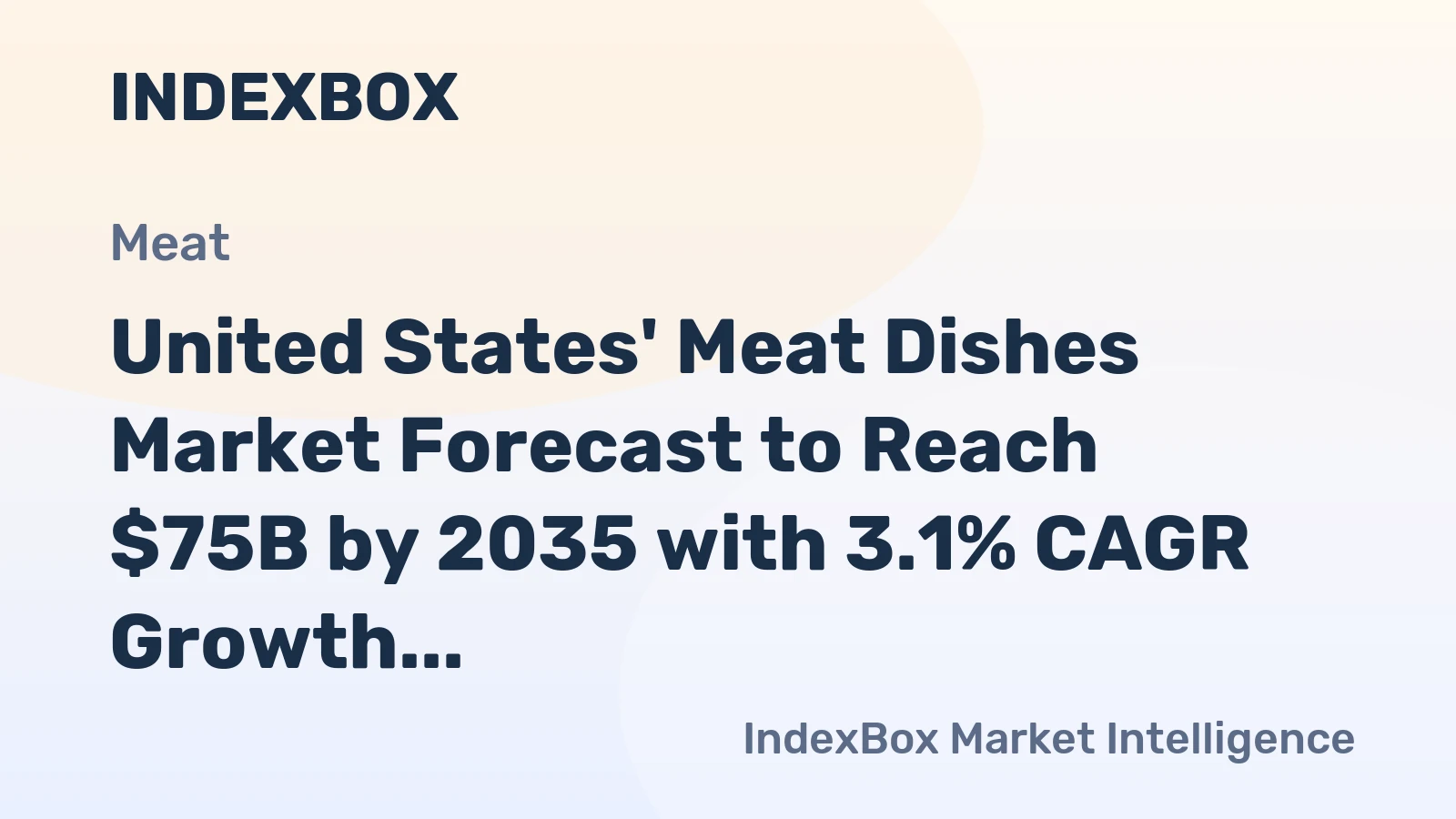 United States' Meat Dishes Market Forecast to Reach $75B by 2035 with 3.1% CAGR Growth