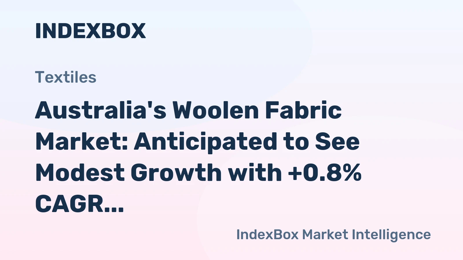 Australia's Woolen Fabric Market: Anticipated to See Modest Growth with +0.8% CAGR in Consumption