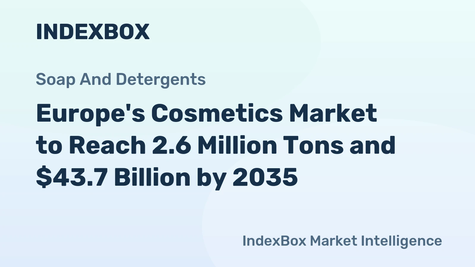 Europe's Cosmetics Market to Reach 2.6 Million Tons and $43.7 Billion by 2035