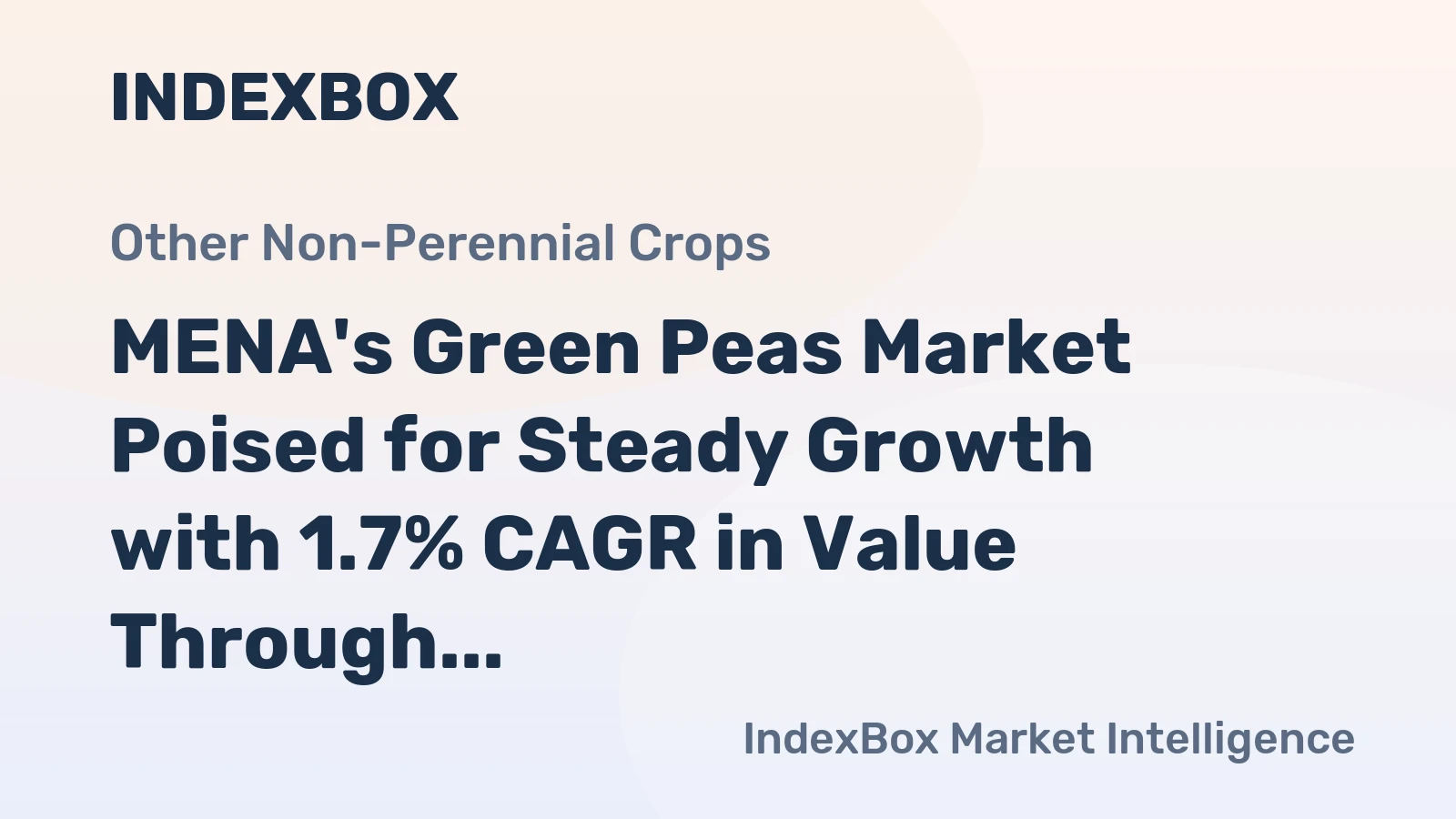 MENA's Green Peas Market Poised for Steady Growth with 1.7% CAGR in Value Through 2035