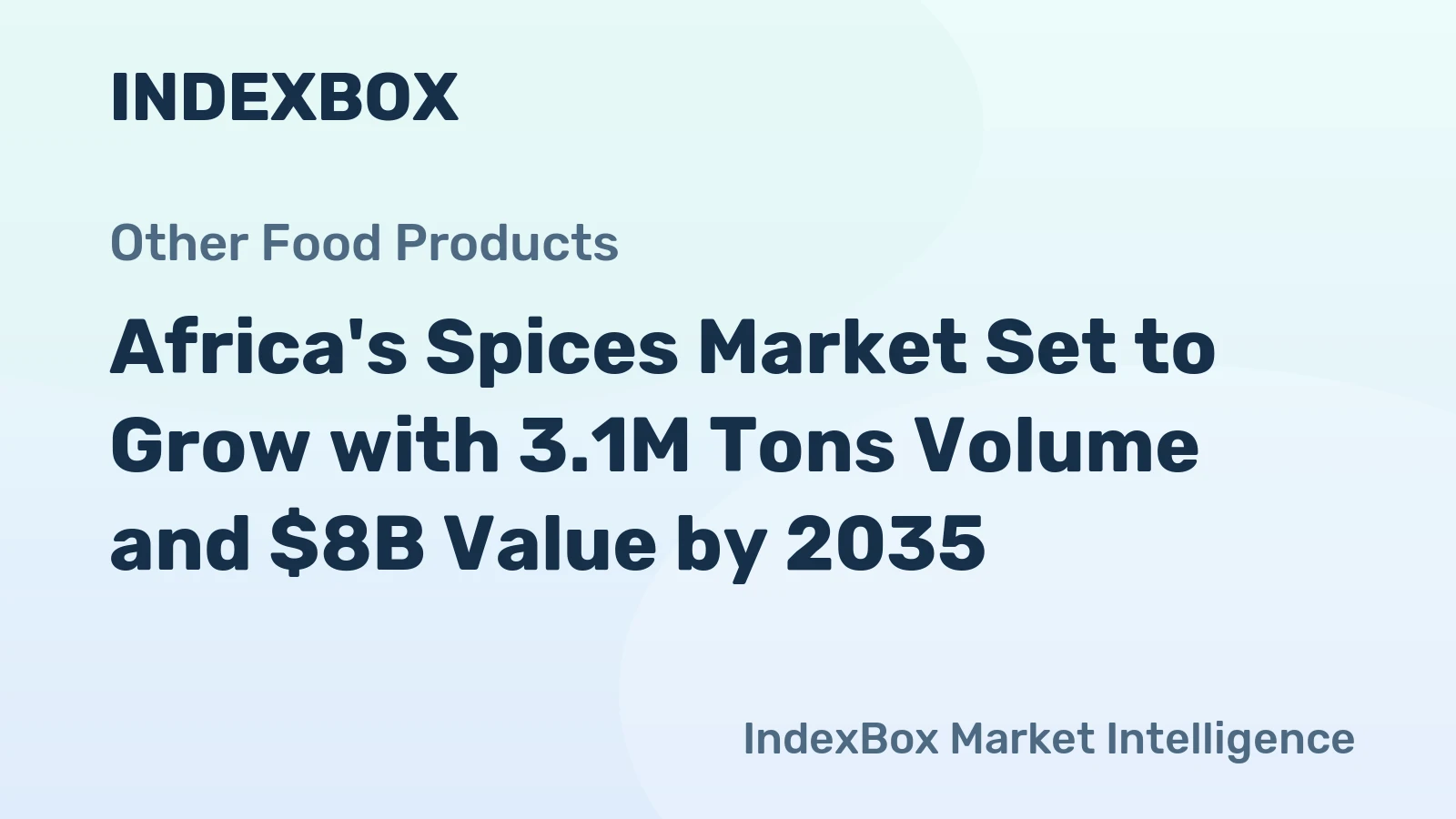 Africa's Spices Market Set to Grow with 3.1M Tons Volume and $8B Value by 2035