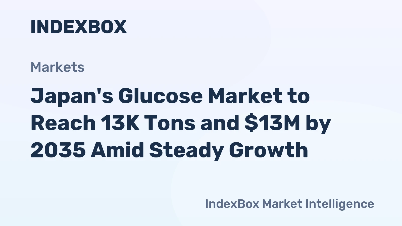 Japan's Glucose Market to Reach 13K Tons and $13M by 2035 Amid Steady Growth