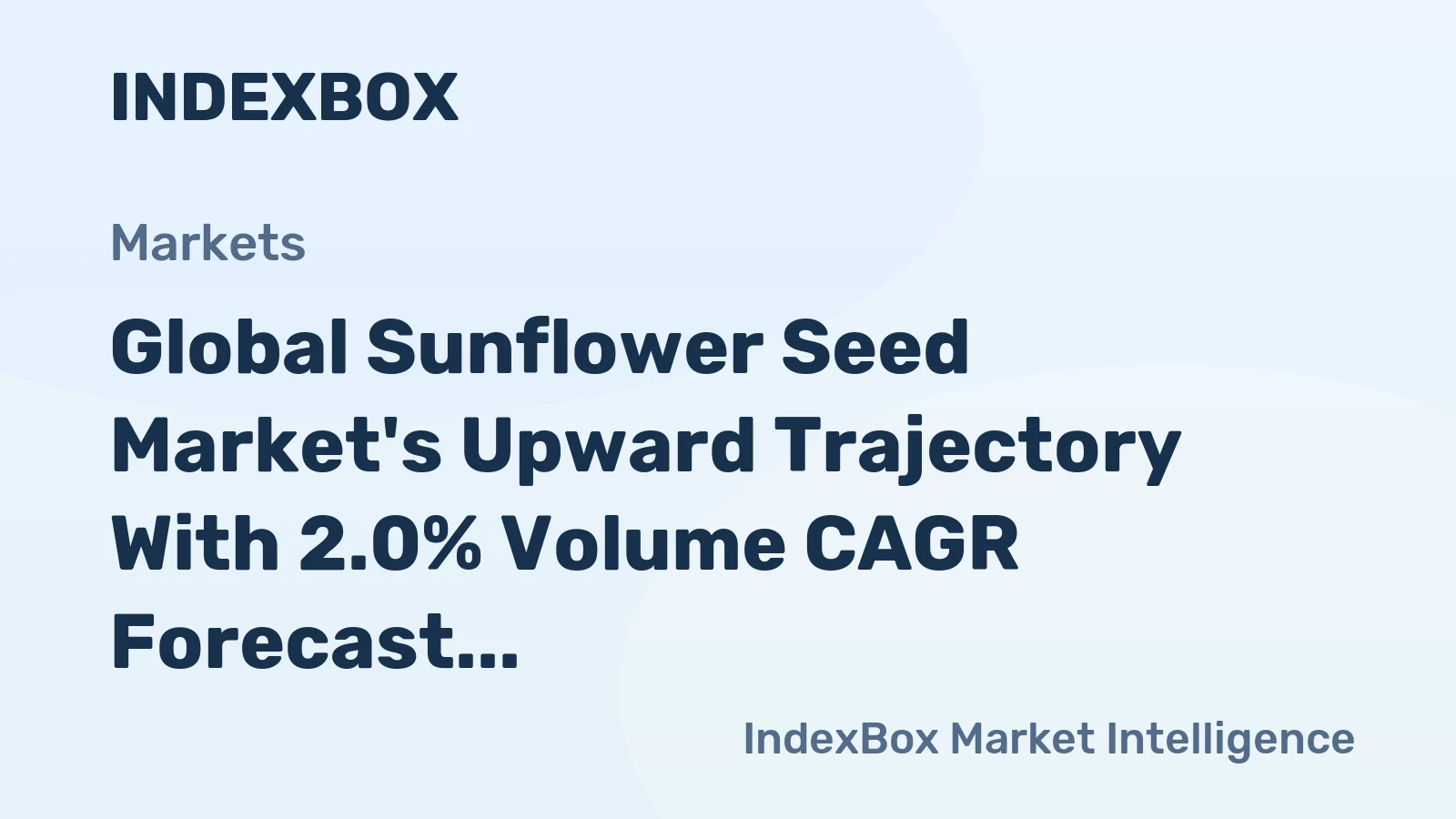 Global Sunflower Seed Market's Upward Trajectory With 2.0% Volume CAGR Forecast Through 2035