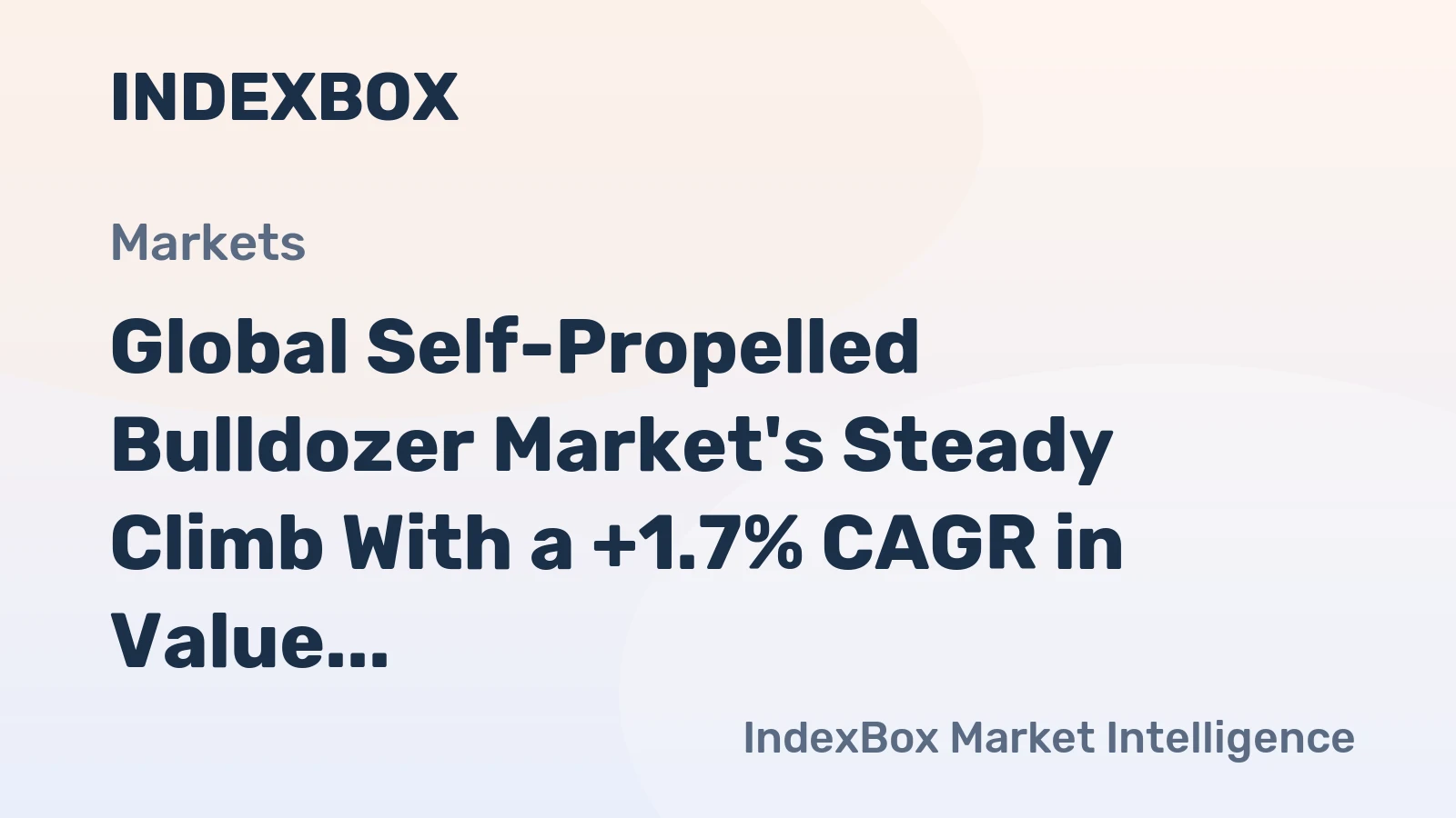 Global Self-Propelled Bulldozer Market's Steady Climb With a +1.7% CAGR in Value Forecast to 2035
