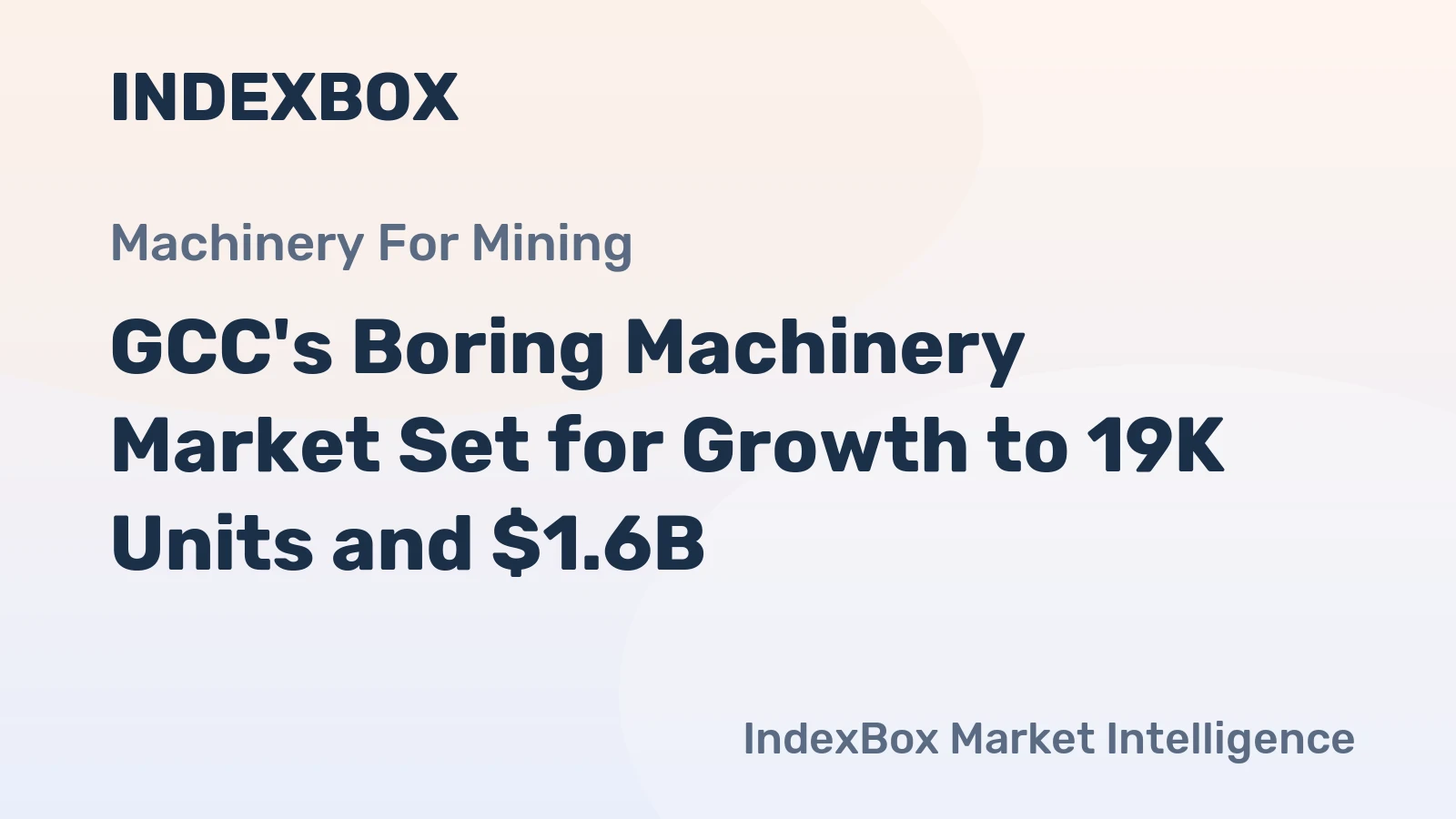 GCC's Boring Machinery Market Set for Growth to 19K Units and $1.6B