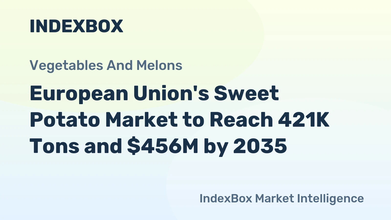European Union's Sweet Potato Market to Reach 421K Tons and $456M by 2035