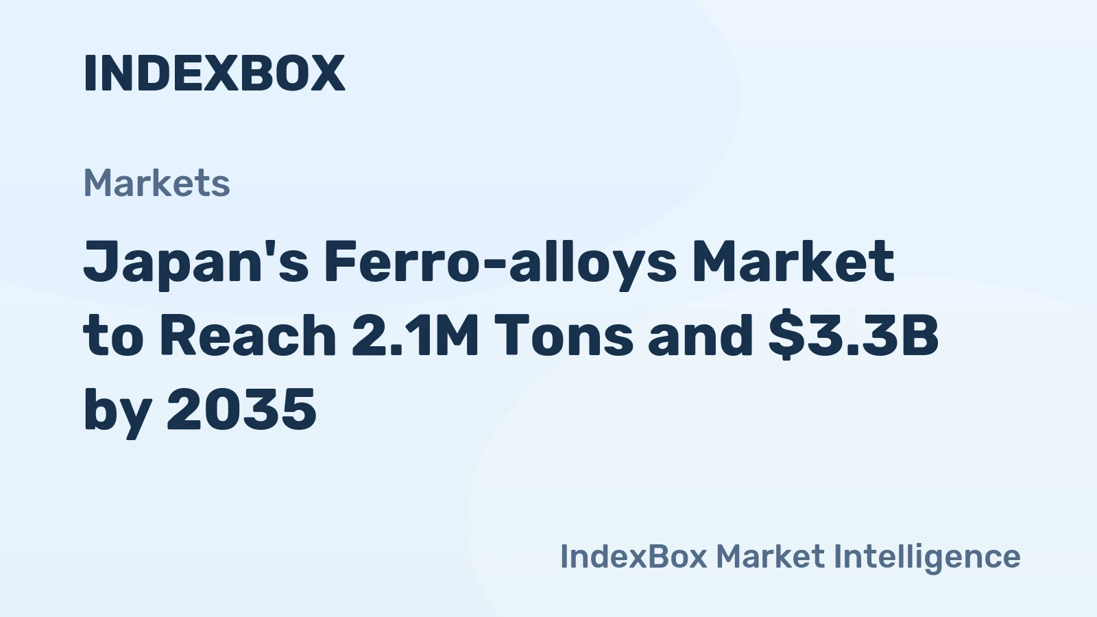 Japan's Ferro-alloys Market to Reach 2.1M Tons and $3.3B by 2035