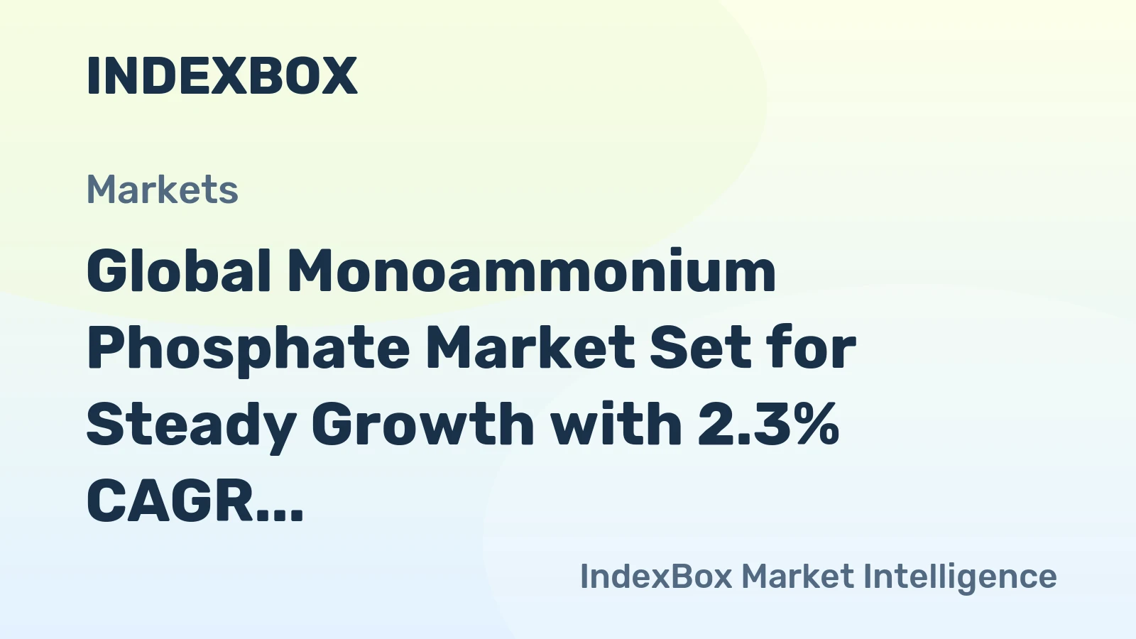 Global Monoammonium Phosphate Market Set for Steady Growth with 2.3% CAGR in Value Through 2035