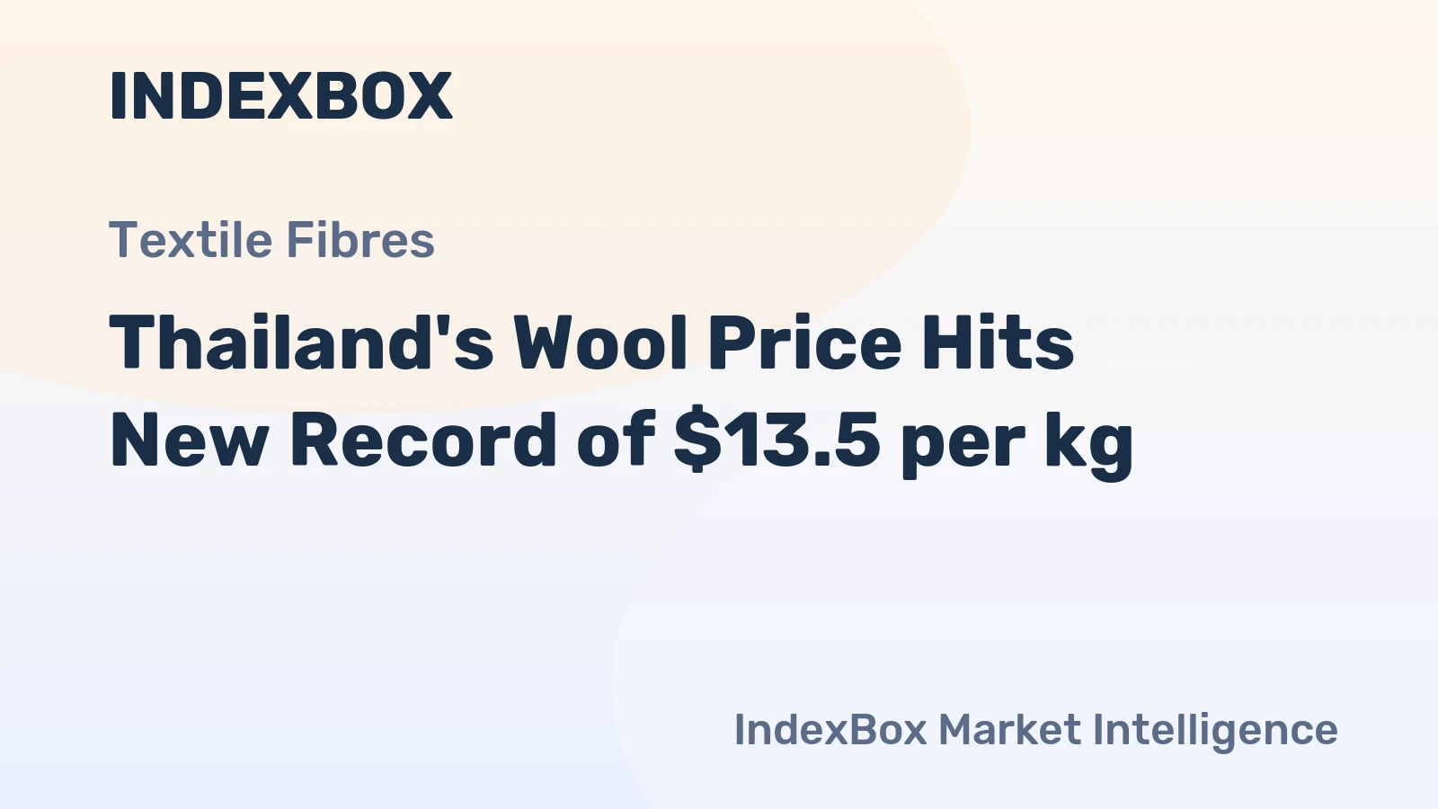 Thailand's Wool Price Hits New Record of $13.5 per kg