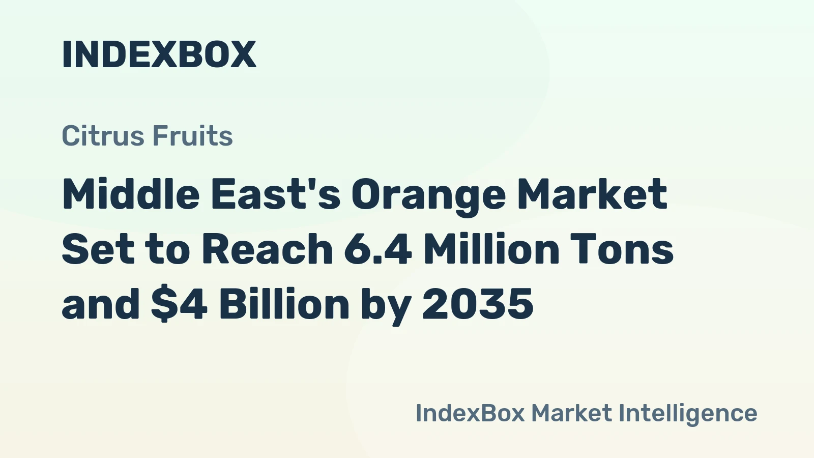 Middle East's Orange Market Set to Reach 6.4 Million Tons and $4 Billion by 2035