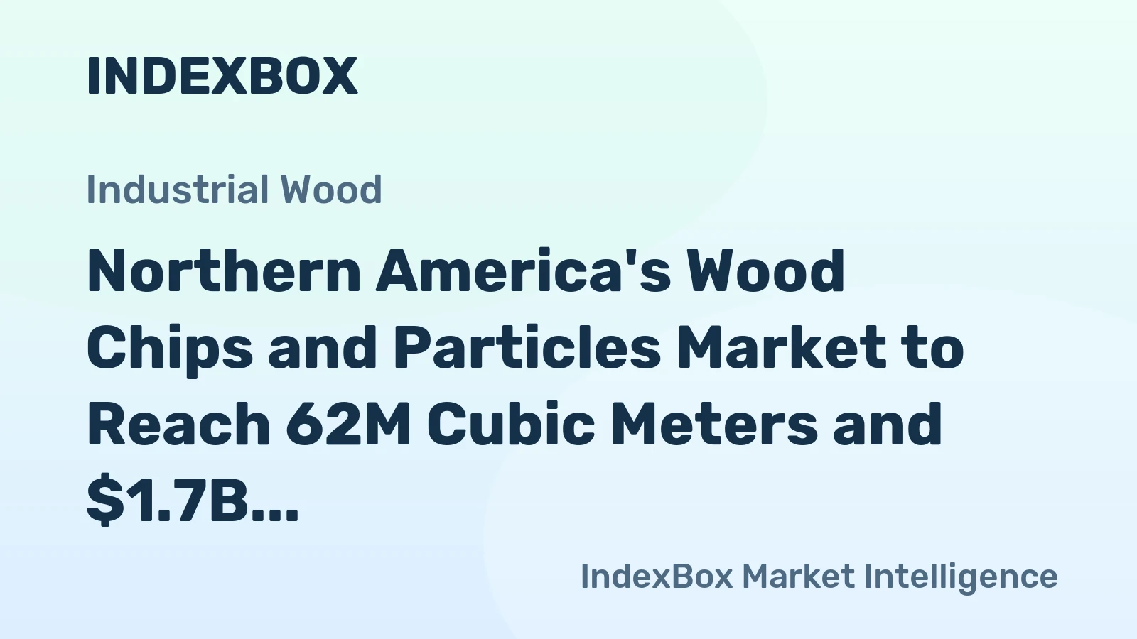 Northern America's Wood Chips and Particles Market to Reach 62M Cubic Meters and $1.7B by 2035