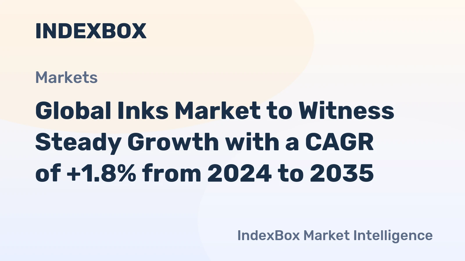 Global Inks Market to Witness Steady Growth with a CAGR of +1.8% from 2024 to 2035
