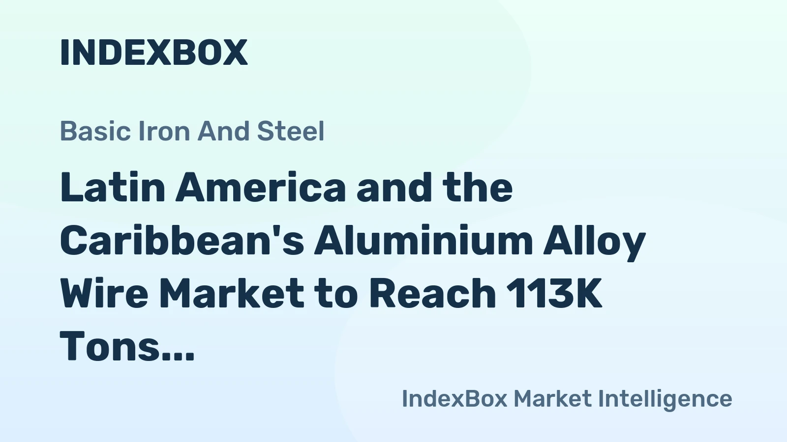 Latin America and the Caribbean's Aluminium Alloy Wire Market to Reach 113K Tons and $474M by 2035