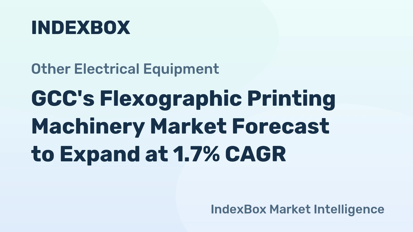 GCC's Flexographic Printing Machinery Market Forecast to Expand at 1.7% CAGR