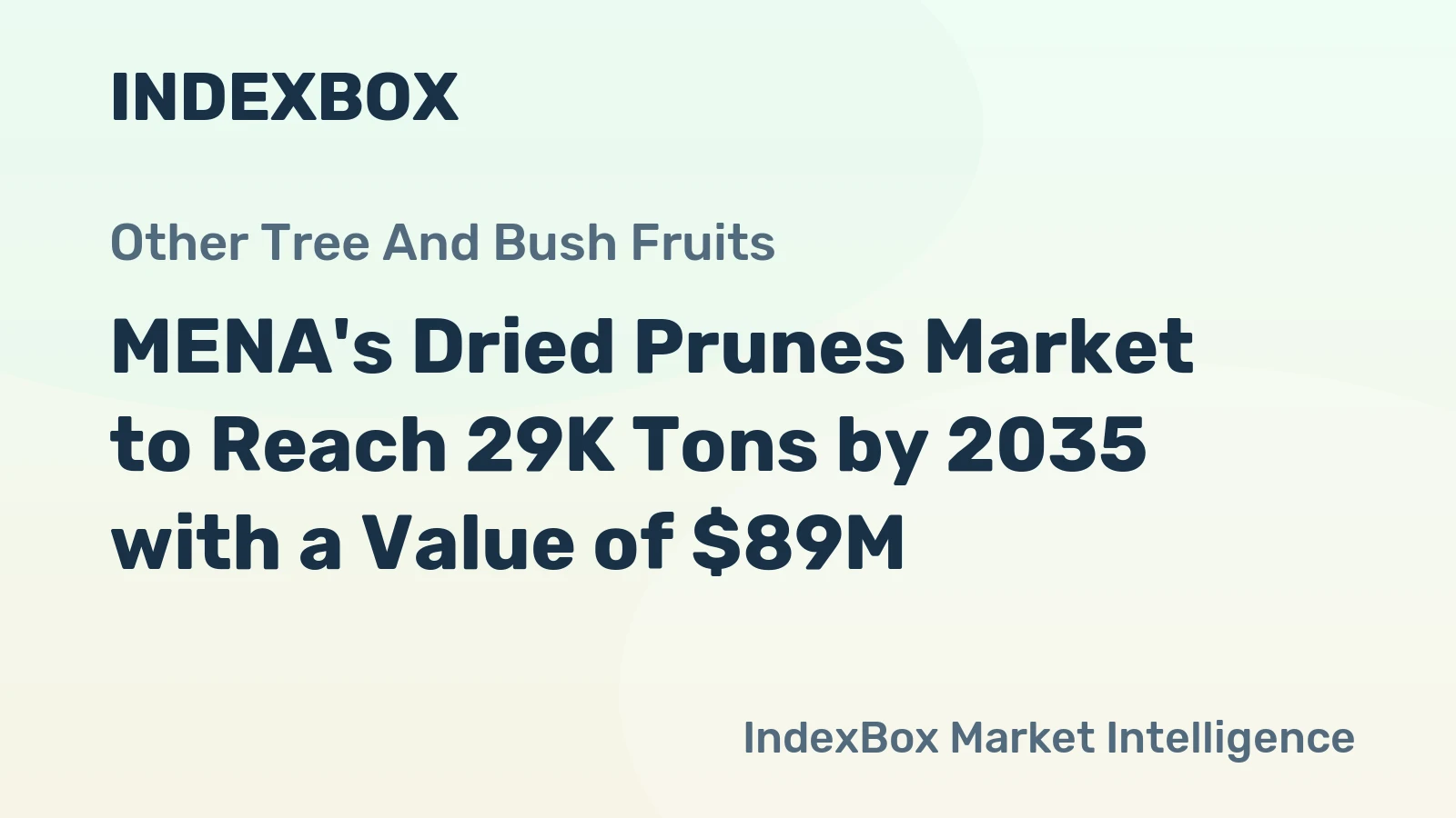 MENA's Dried Prunes Market to Reach 29K Tons by 2035 with a Value of $89M