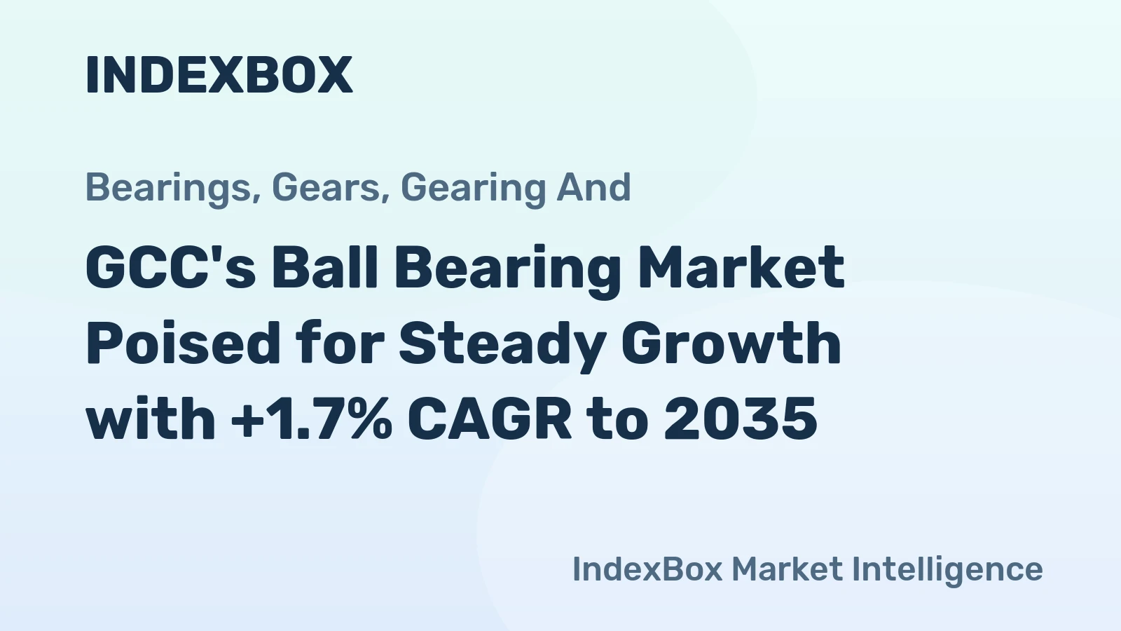 GCC's Ball Bearing Market Poised for Steady Growth with +1.7% CAGR to 2035