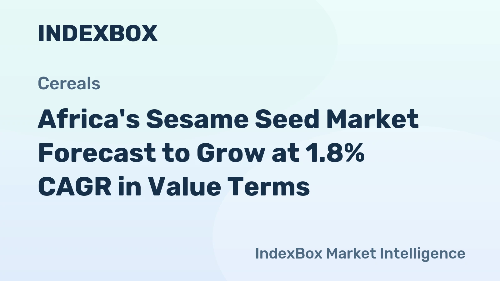 Africa's Sesame Seed Market Forecast to Grow at 1.8% CAGR in Value Terms