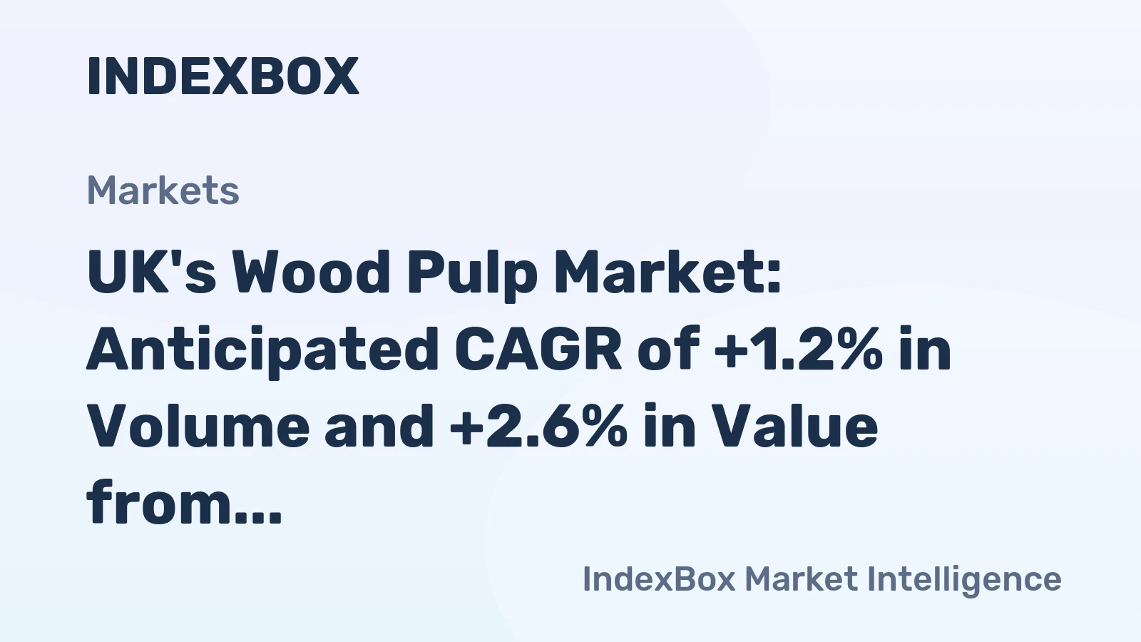 UK's Wood Pulp Market: Anticipated CAGR of +1.2% in Volume and +2.6% in Value from 2024 to 2035