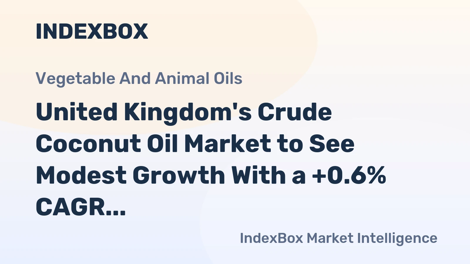 United Kingdom's Crude Coconut Oil Market to See Modest Growth With a +0.6% CAGR Through 2035