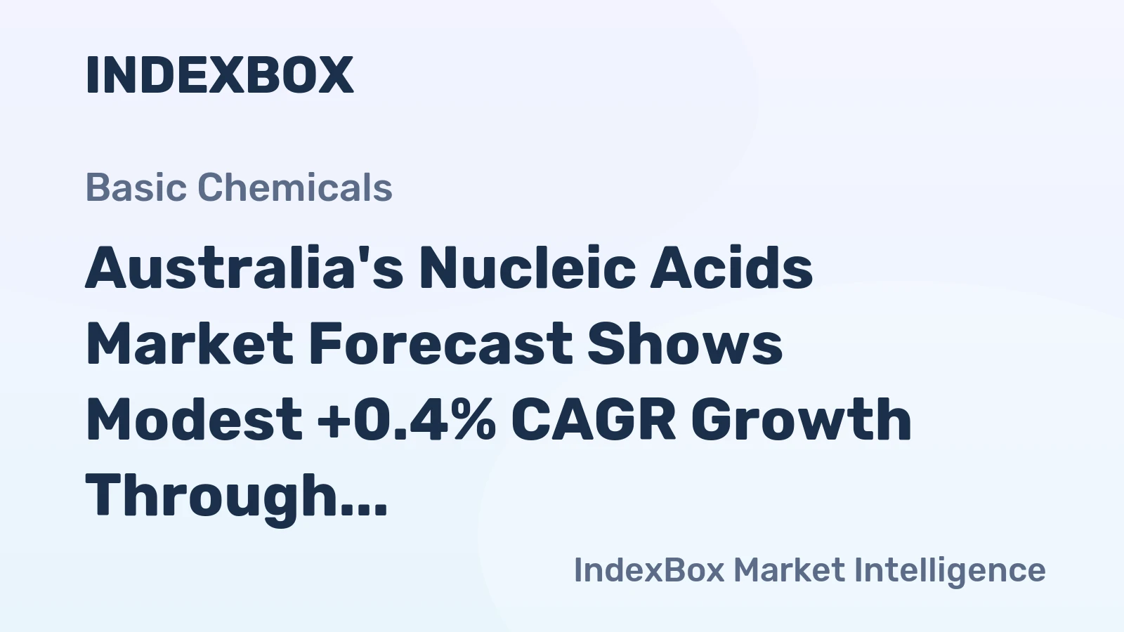 Australia's Nucleic Acids Market Forecast Shows Modest +0.4% CAGR Growth Through 2035
