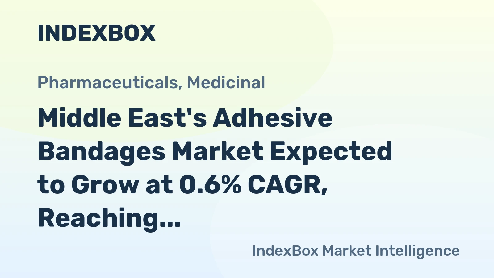 Middle East's Adhesive Bandages Market Expected to Grow at 0.6% CAGR, Reaching $874M by 2035