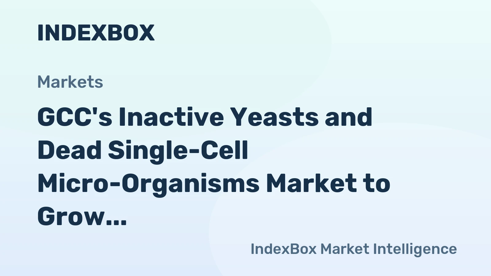 GCC's Inactive Yeasts and Dead Single-Cell Micro-Organisms Market to Grow at a Modest Rate of +0.5% CAGR, Reaching 55K Tons by 2035