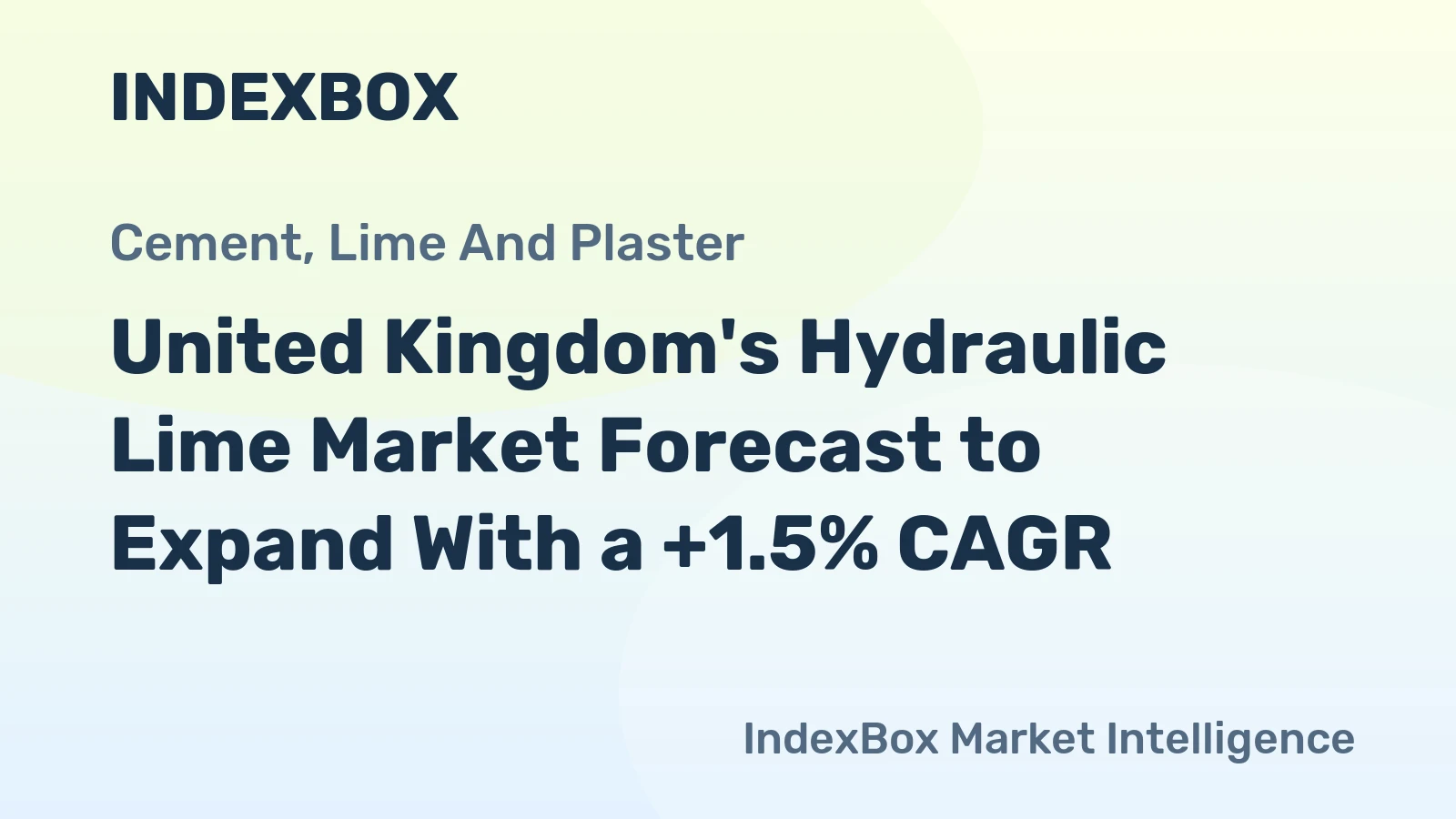 United Kingdom's Hydraulic Lime Market Forecast to Expand With a +1.5% CAGR