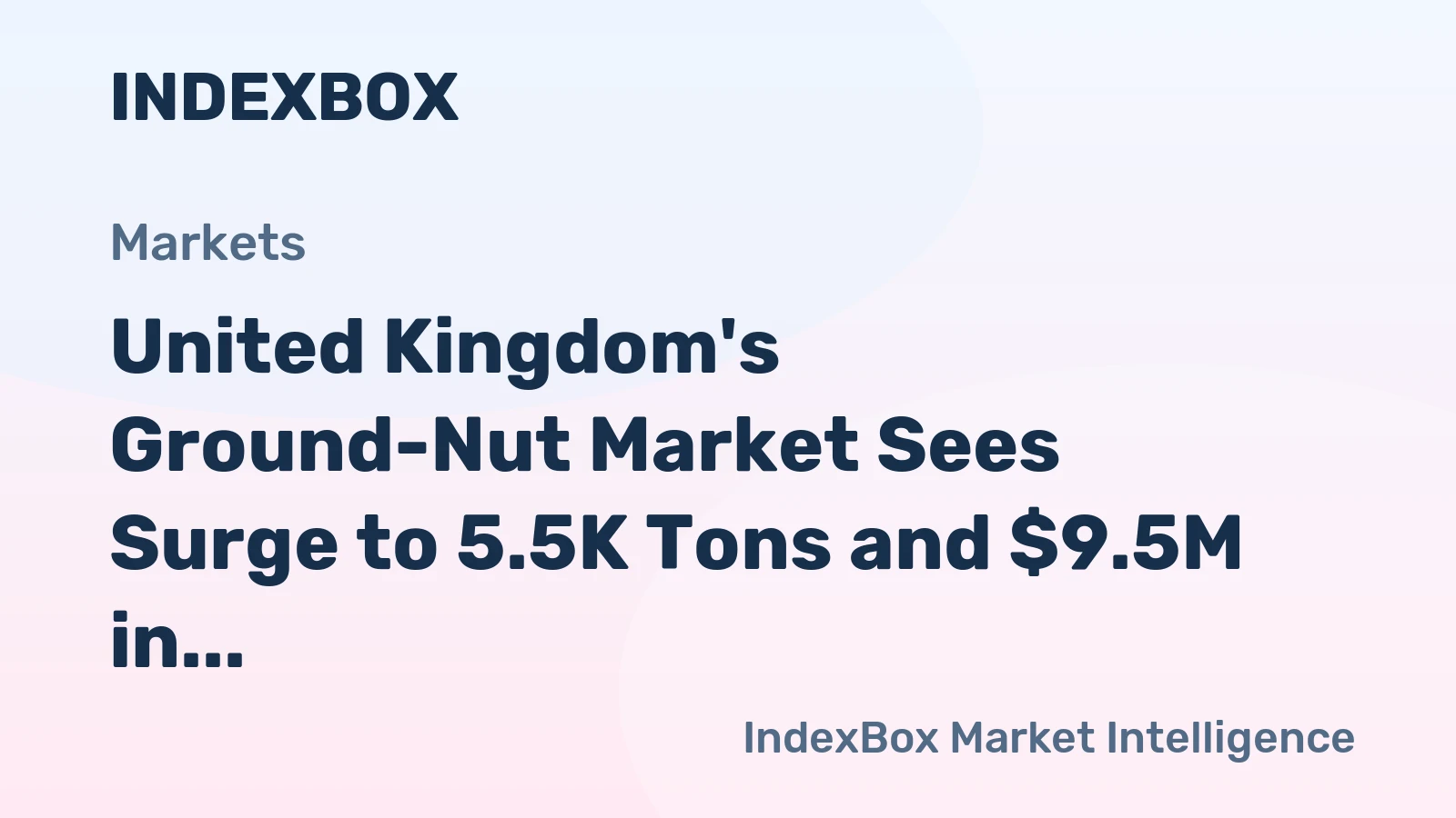 United Kingdom's Ground-Nut Market Sees Surge to 5.5K Tons and $9.5M in Value