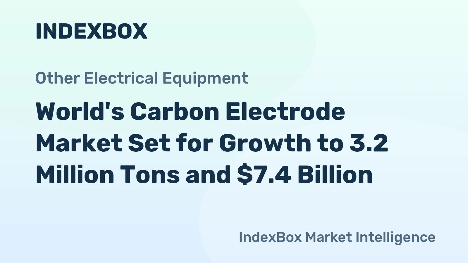 World's Carbon Electrode Market Set for Growth to 3.2 Million Tons and $7.4 Billion
