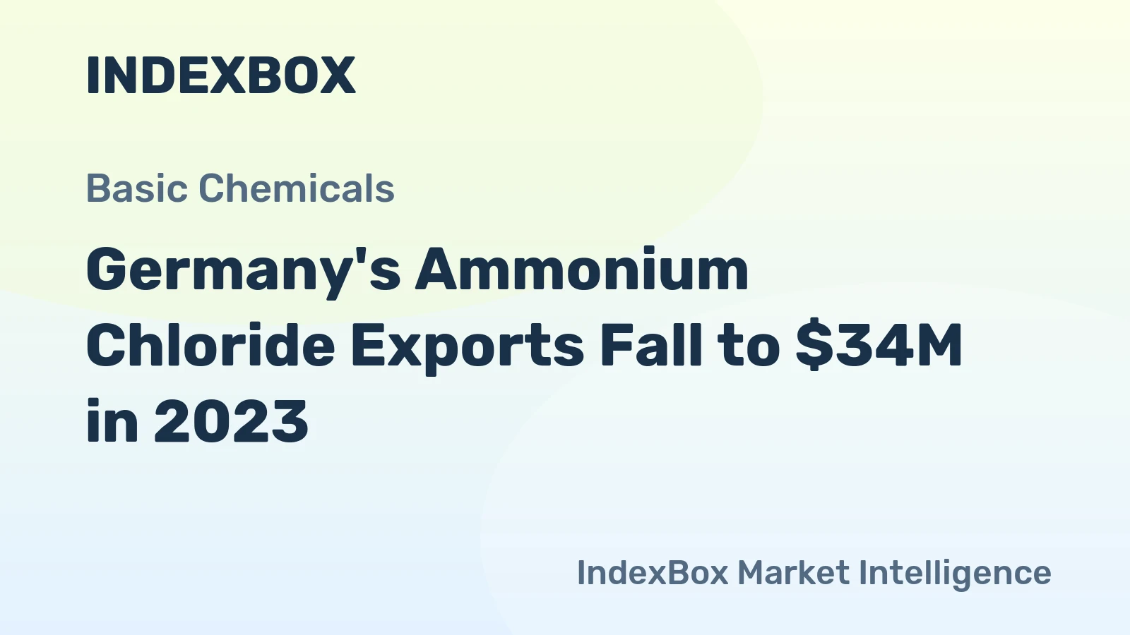 Germany's Ammonium Chloride Exports Fall to $34M in 2023