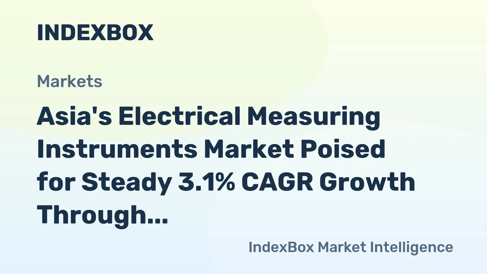Asia's Electrical Measuring Instruments Market Poised for Steady 3.1% CAGR Growth Through 2035