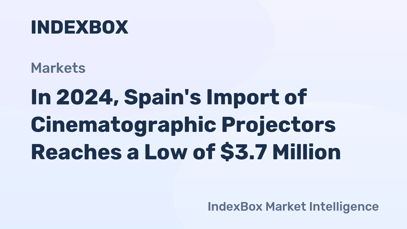 In 2024, Spain's Import of Cinematographic Projectors Reaches a Low of $3.7 Million.