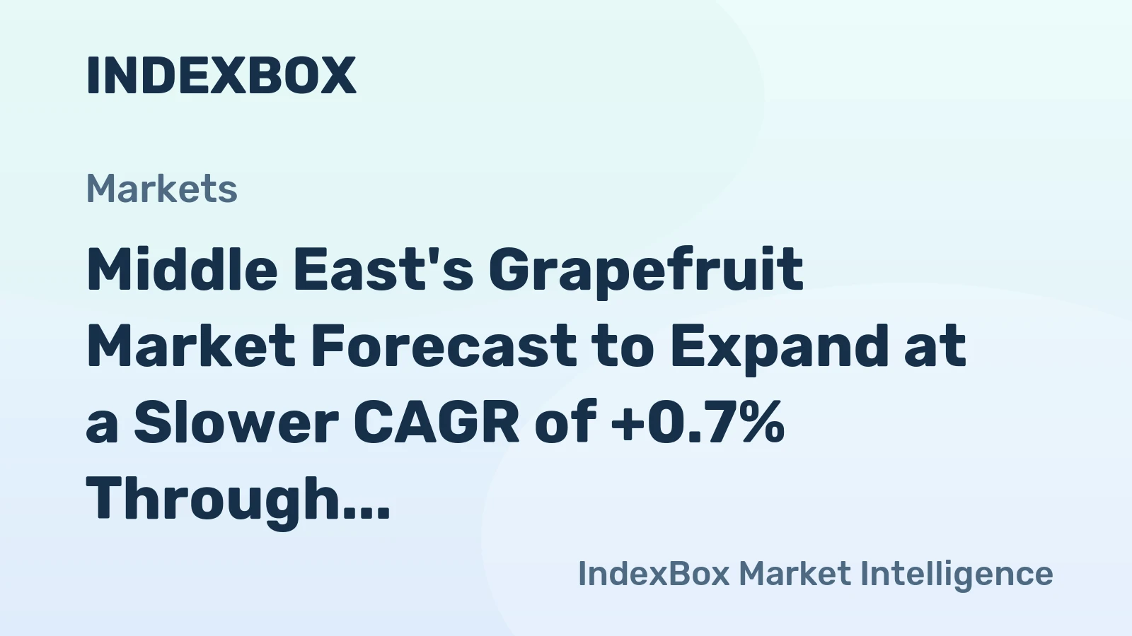 Middle East's Grapefruit Market Forecast to Expand at a Slower CAGR of +0.7% Through 2035