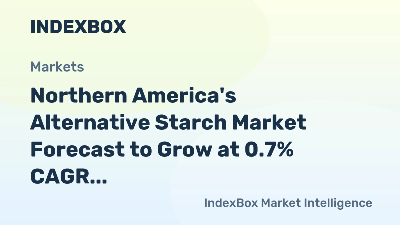 Northern America's Alternative Starch Market Forecast to Grow at 0.7% CAGR Through 2035