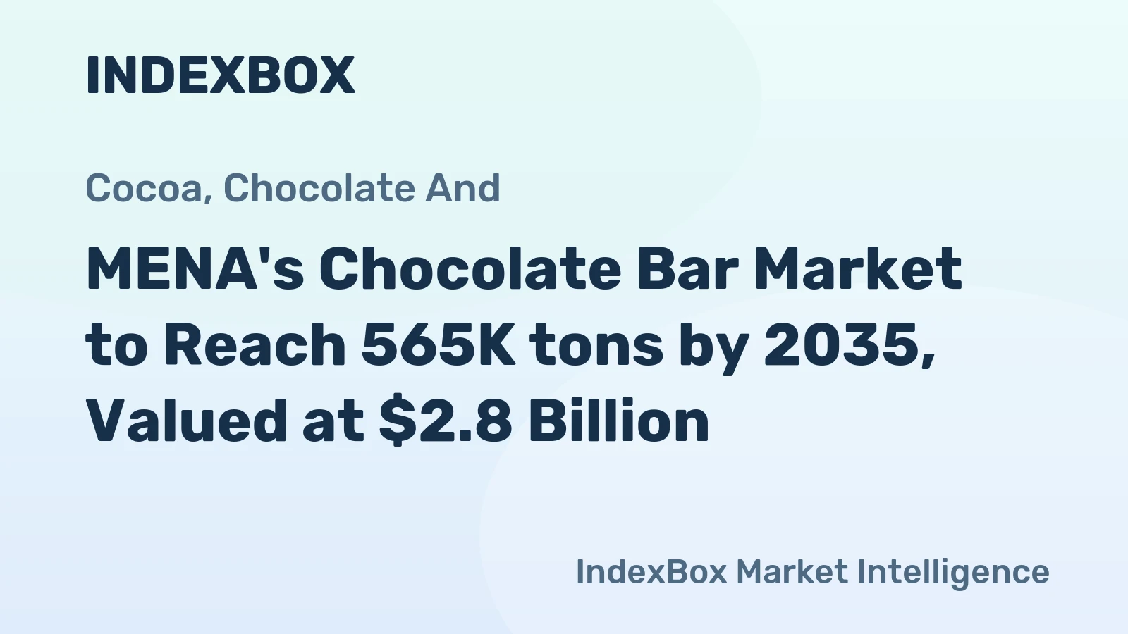 MENA's Chocolate Bar Market to Reach 565K tons by 2035, Valued at $2.8 Billion