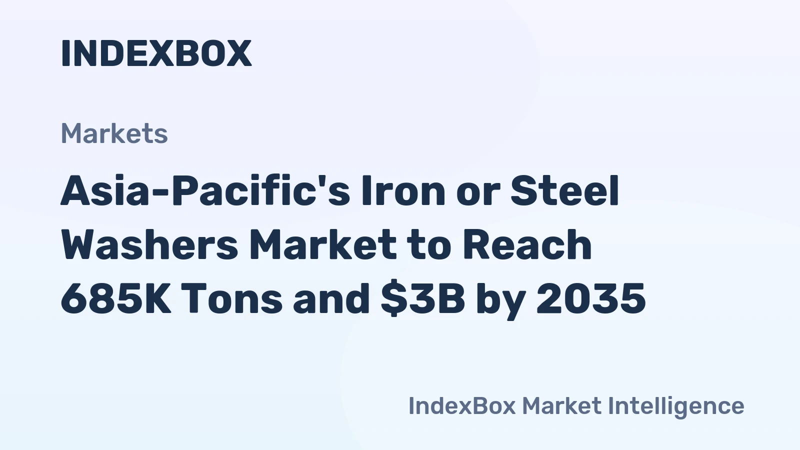 Asia-Pacific's Iron or Steel Washers Market to Reach 685K Tons and $3B by 2035