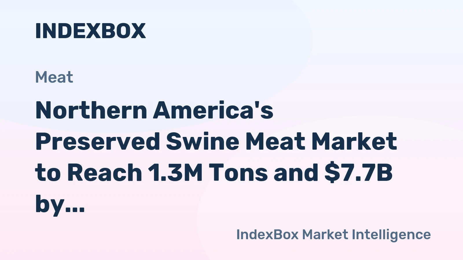 Northern America's Preserved Swine Meat Market to Reach 1.3M Tons and $7.7B by 2035