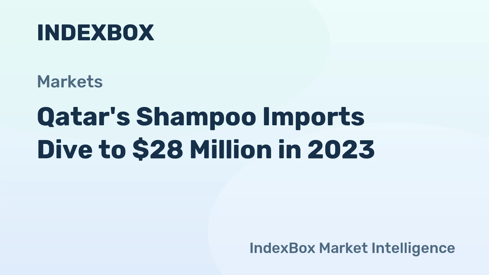 Qatar's Shampoo Imports Dive to $28 Million in 2023