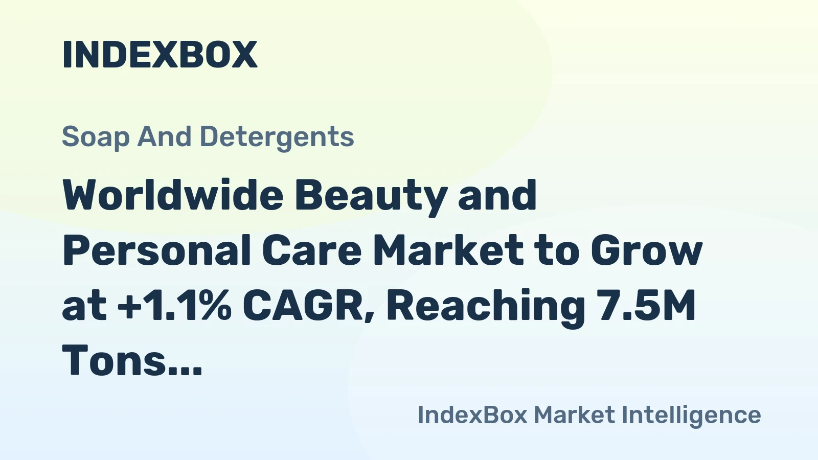 Worldwide Beauty and Personal Care Market to Grow at +1.1% CAGR, Reaching 7.5M Tons by 2035