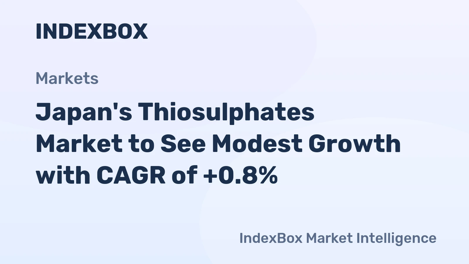 Japan's Thiosulphates Market to See Modest Growth with CAGR of +0.8%