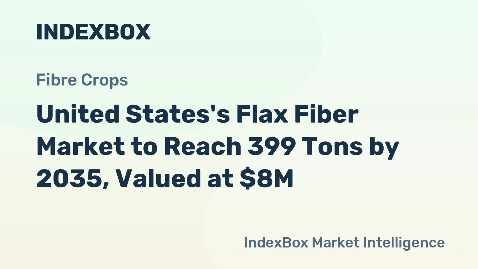 United States's Flax Fiber Market to Reach 399 Tons by 2035, Valued at $8M