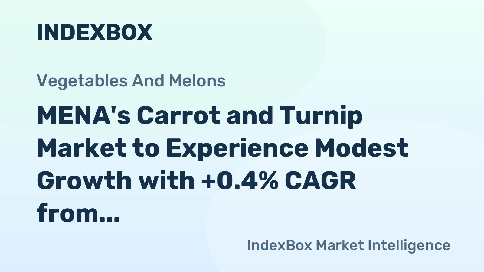 MENA's Carrot and Turnip Market to Experience Modest Growth with +0.4% CAGR from 2024 to 2035