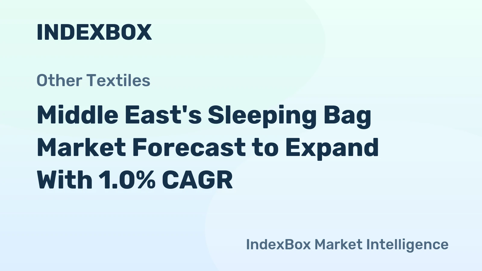 Middle East's Sleeping Bag Market Forecast to Expand With 1.0% CAGR