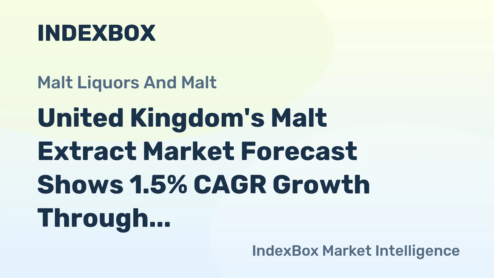 United Kingdom's Malt Extract Market Forecast Shows 1.5% CAGR Growth Through 2035 Following 2024 Consumption Plunge