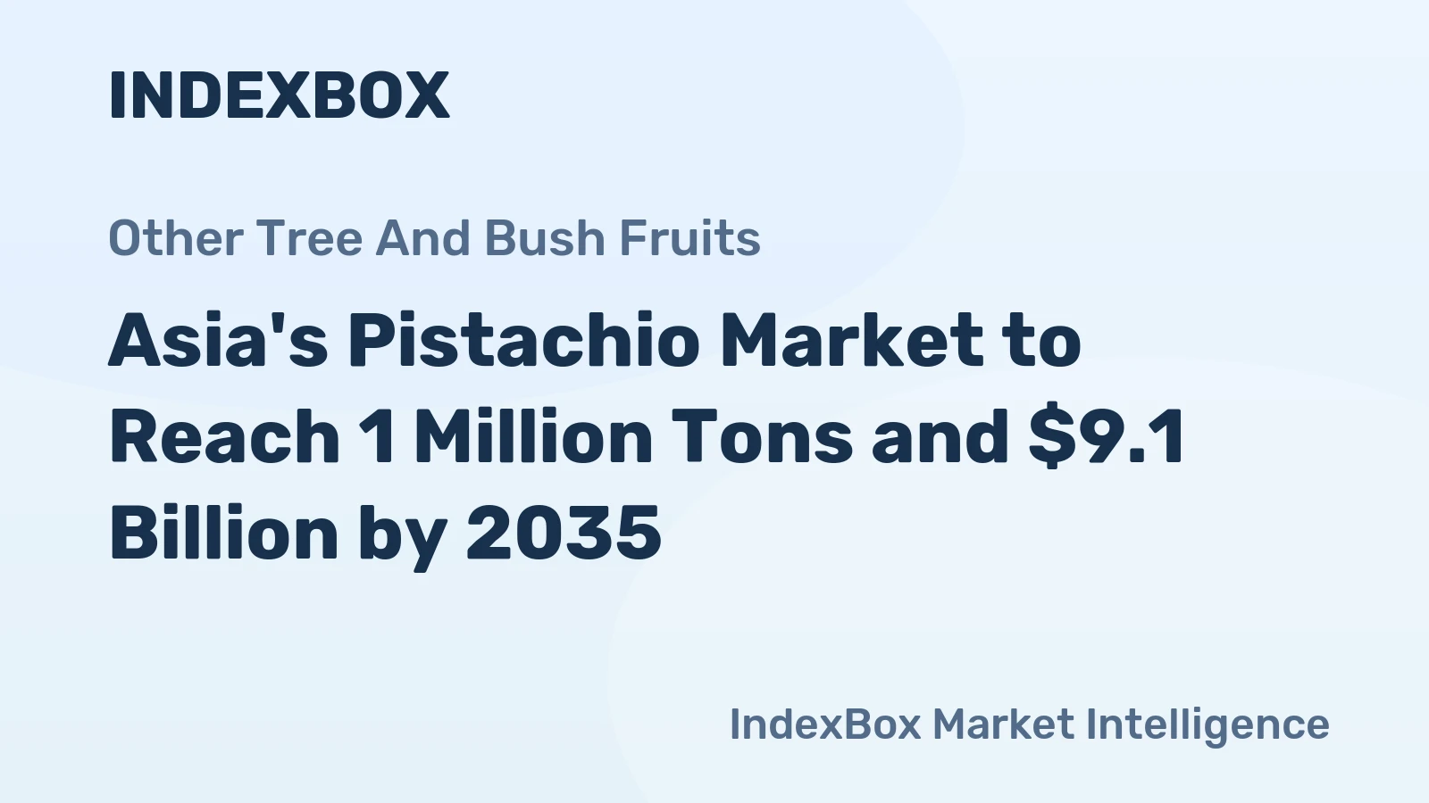 Asia's Pistachio Market to Reach 1 Million Tons and $9.1 Billion by 2035