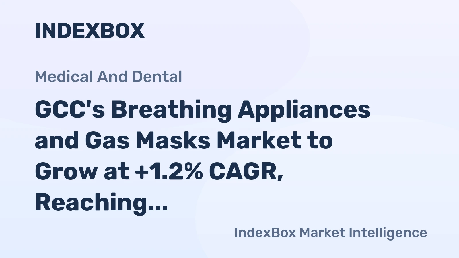 GCC's Breathing Appliances and Gas Masks Market to Grow at +1.2% CAGR, Reaching $163M by 2035