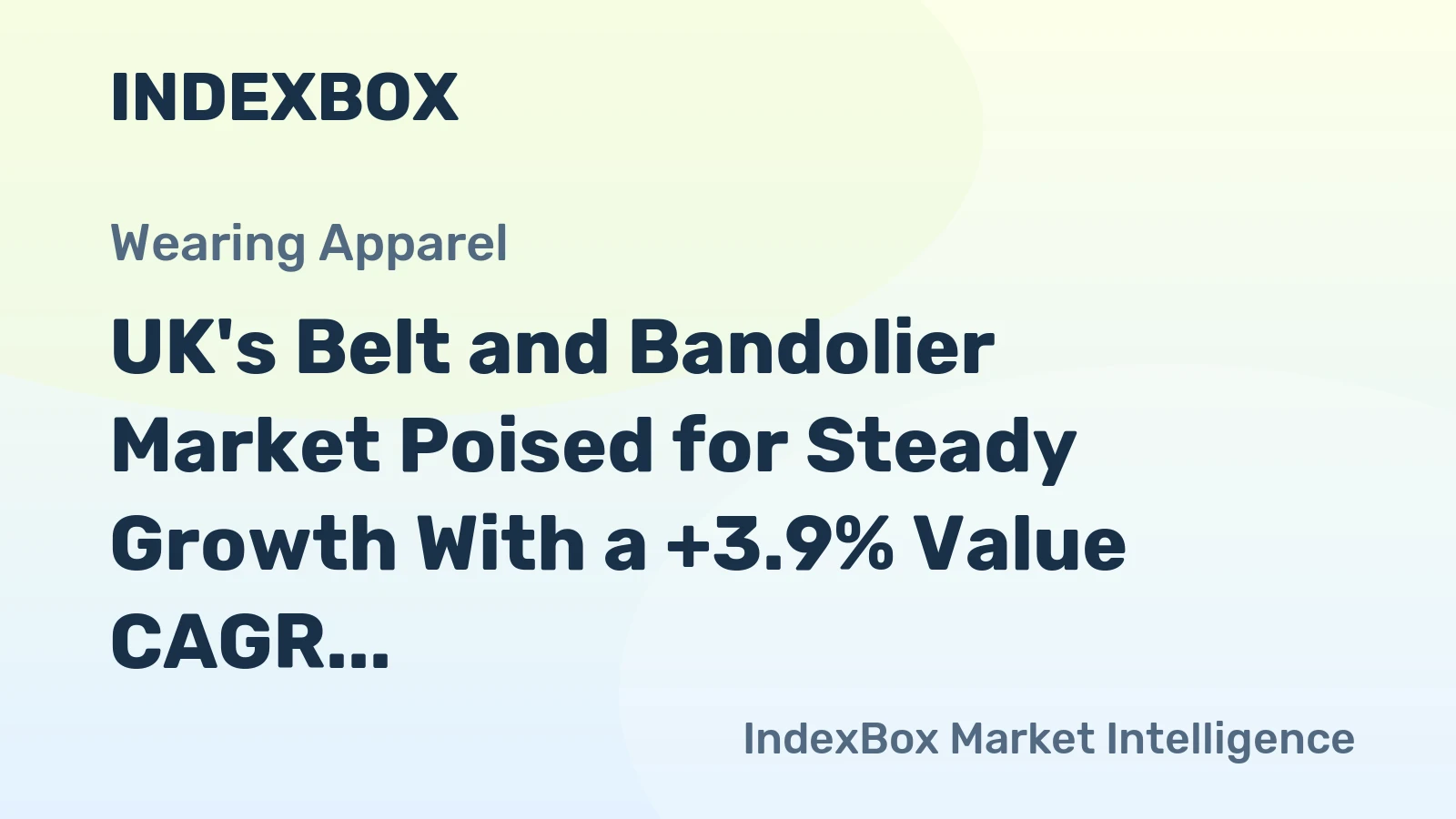 UK's Belt and Bandolier Market Poised for Steady Growth With a +3.9% Value CAGR